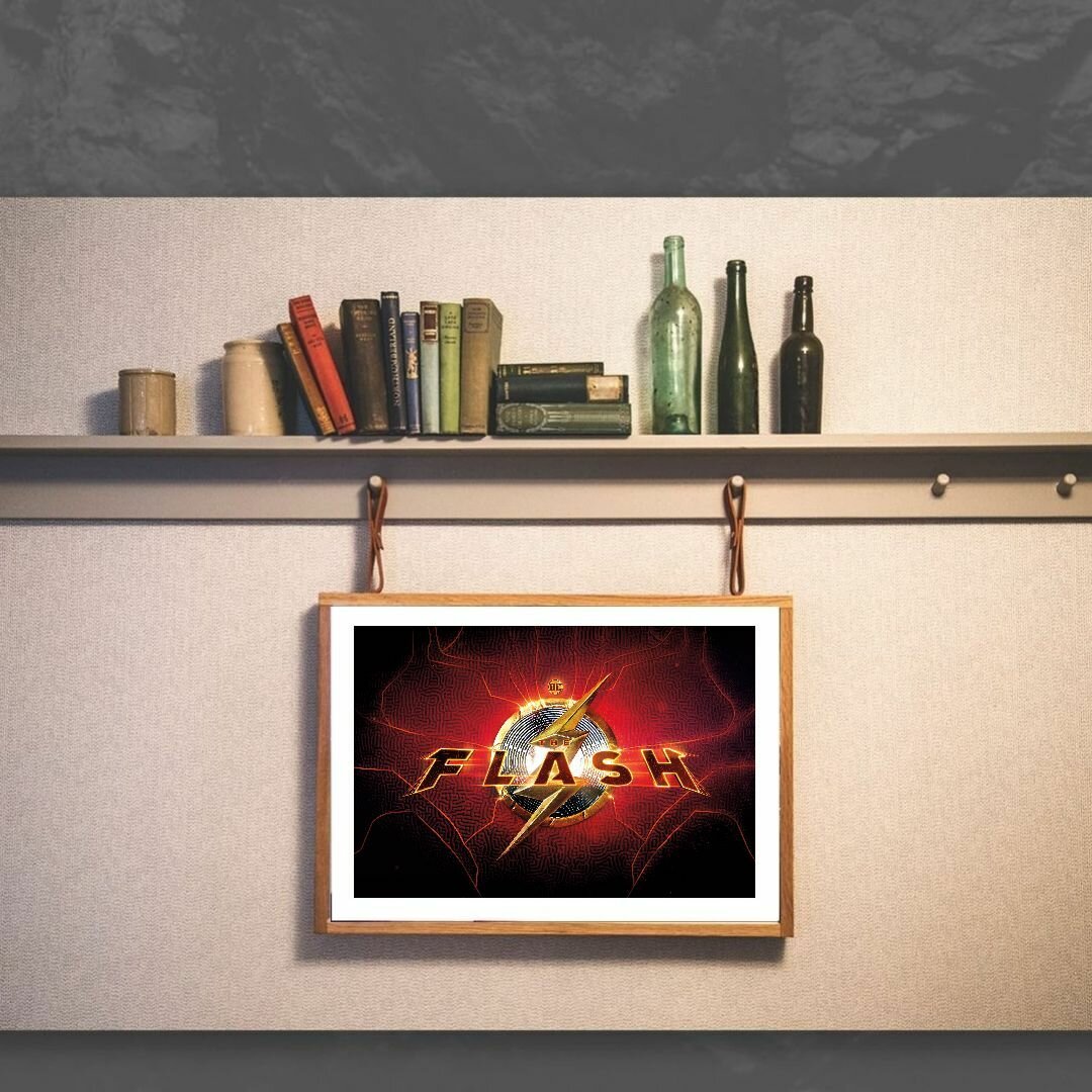 Плакат "Логотип Флэш (Flash)" Cool Eshe из коллекции "Любимые герои", плакат А4 (29,7 х 21 см) для интерьера