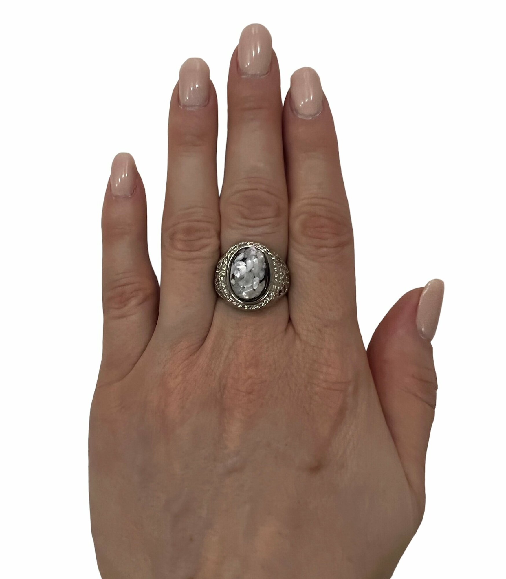 Кольцо, опал синтетический, опал