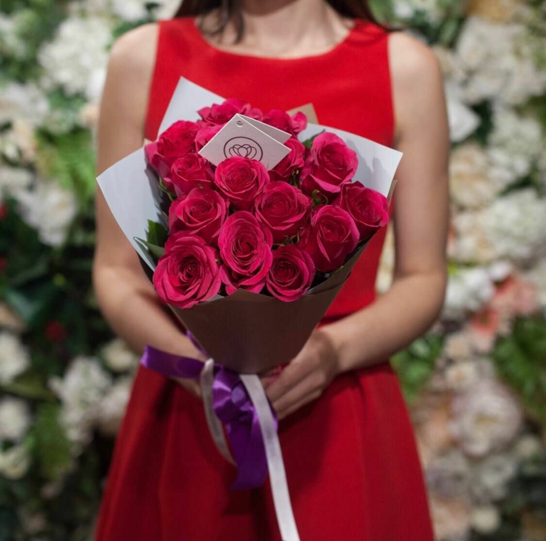Букет из 15 роз эквадор / Цветы для любимой девушки