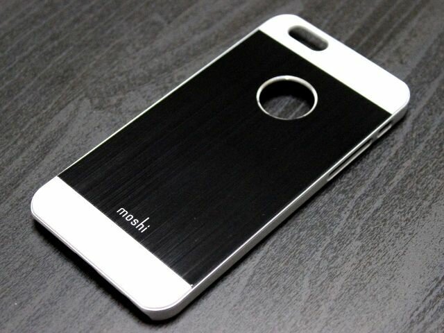 Чехол-накладка "Moshi", для iPhone 6, алюминий/пластик, ударопрочный, черный