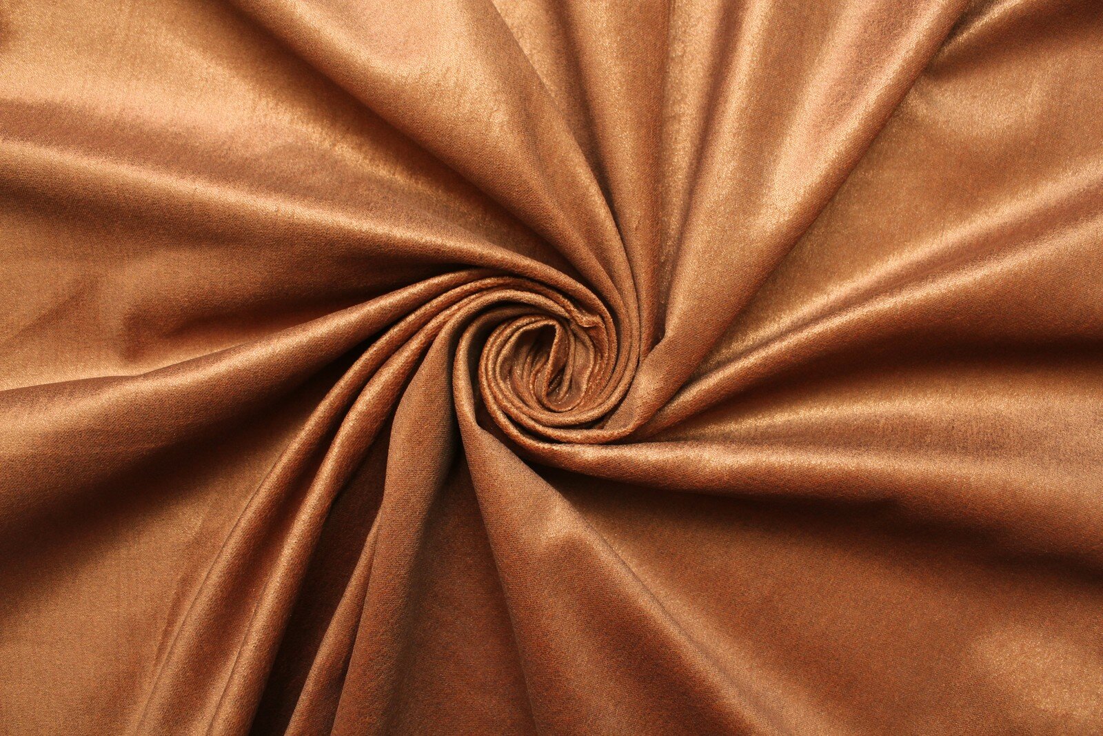 Ткань Бархат на хлопке горчично-коричневый с блеском в тон, ш140см, 0,5 м