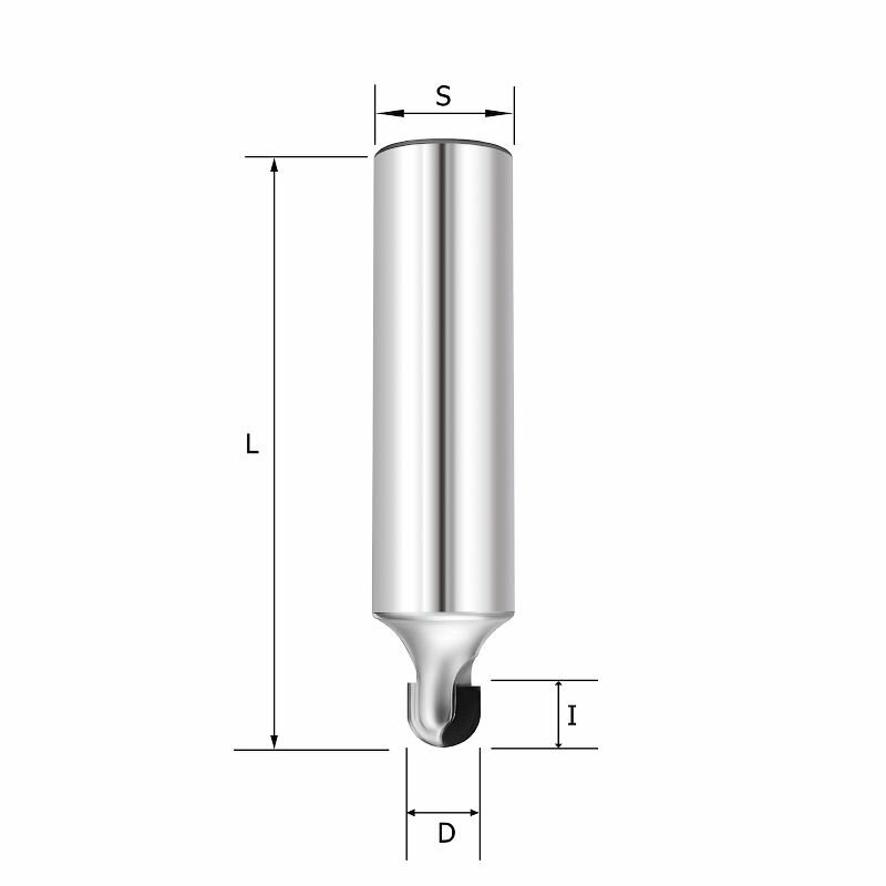 Фреза по древесине, фанере алмазная полукруг R=3 D=6х5 S=12 Rotis 3050607.1