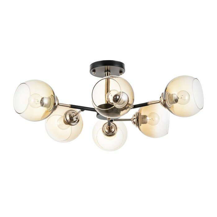 Люстра "Сендер" 6хЕ27 40Вт черно-золотой 58х58х27 см, 9920190