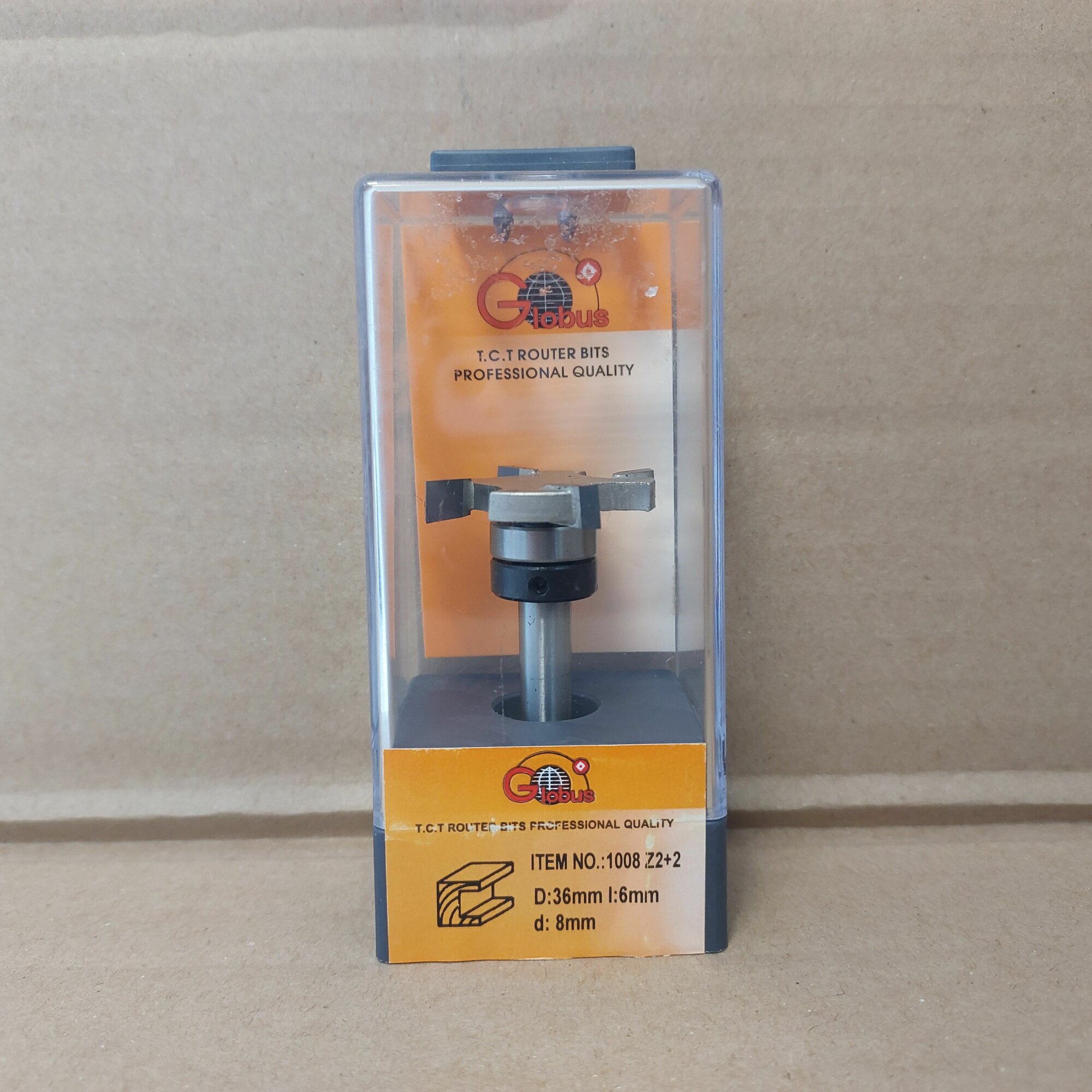 Фреза Фальцевая с верхним подшипником Глобус 1008 D:36mm I:6mm d:8mm Z2+2