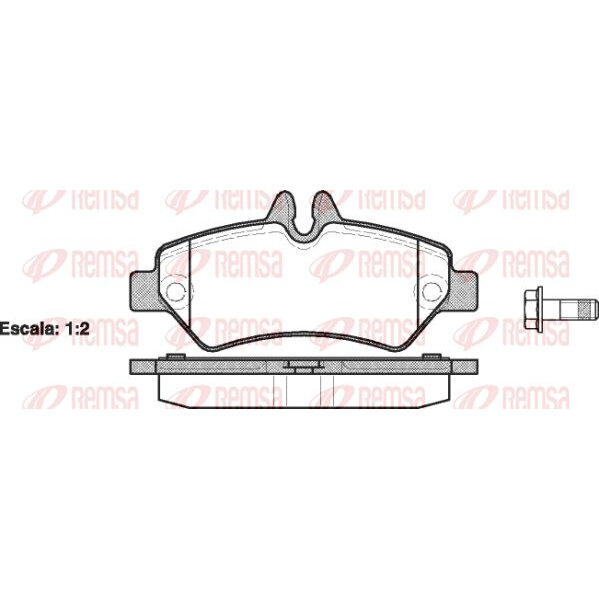 Колодки тормозные задние дисковые комплект Mercedes Benz Dodge, REMSA 1246.00 (1 шт.)