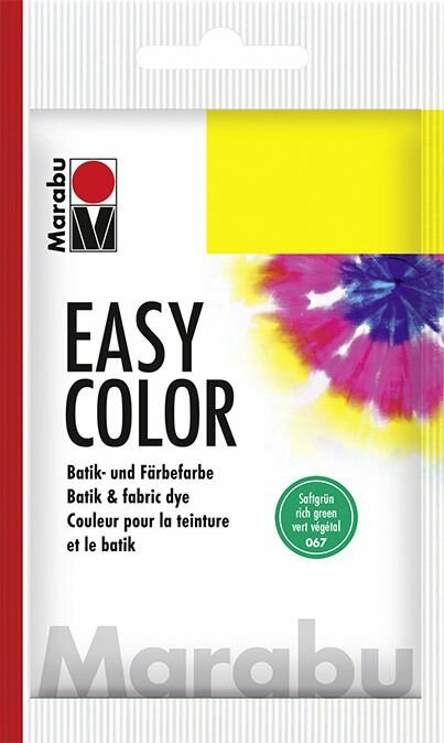 Краска для окрашивания ткани вручную Easy Color, 25г, насыщенный зеленый