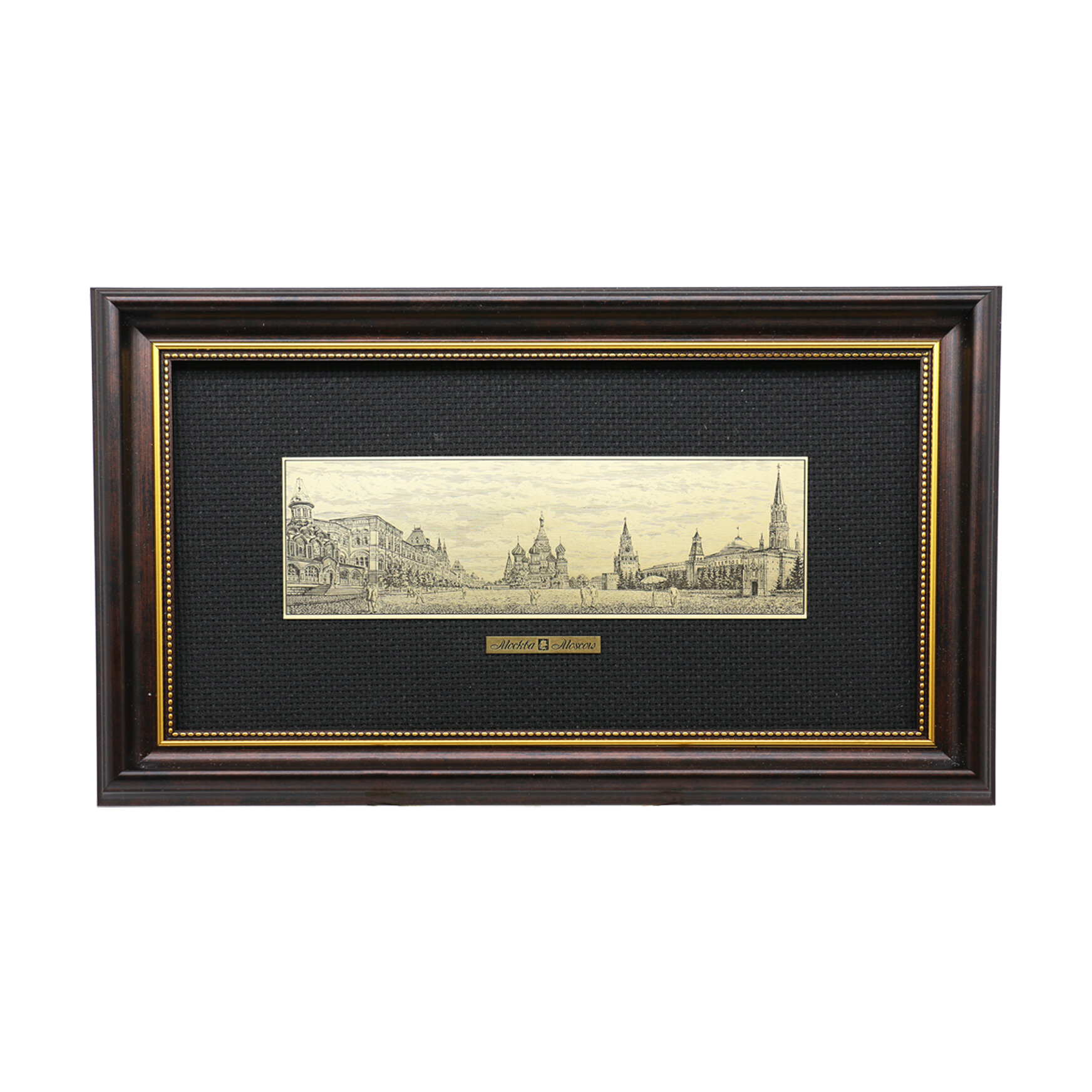 Гравюра на латуни Красная Площадь. Москва, 22х27 см (27611)