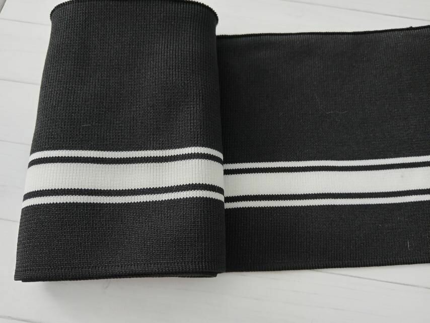 Подвяз для одежды 2шт манжет "черный С белым" ширина 14см, длина 105см