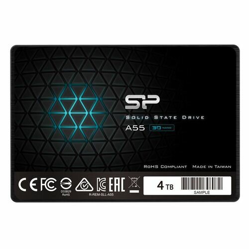 SSD накопитель Silicon Power Ace A55 SP004TBSS3A55S25 4ТБ, 2.5", SATA III, SATA