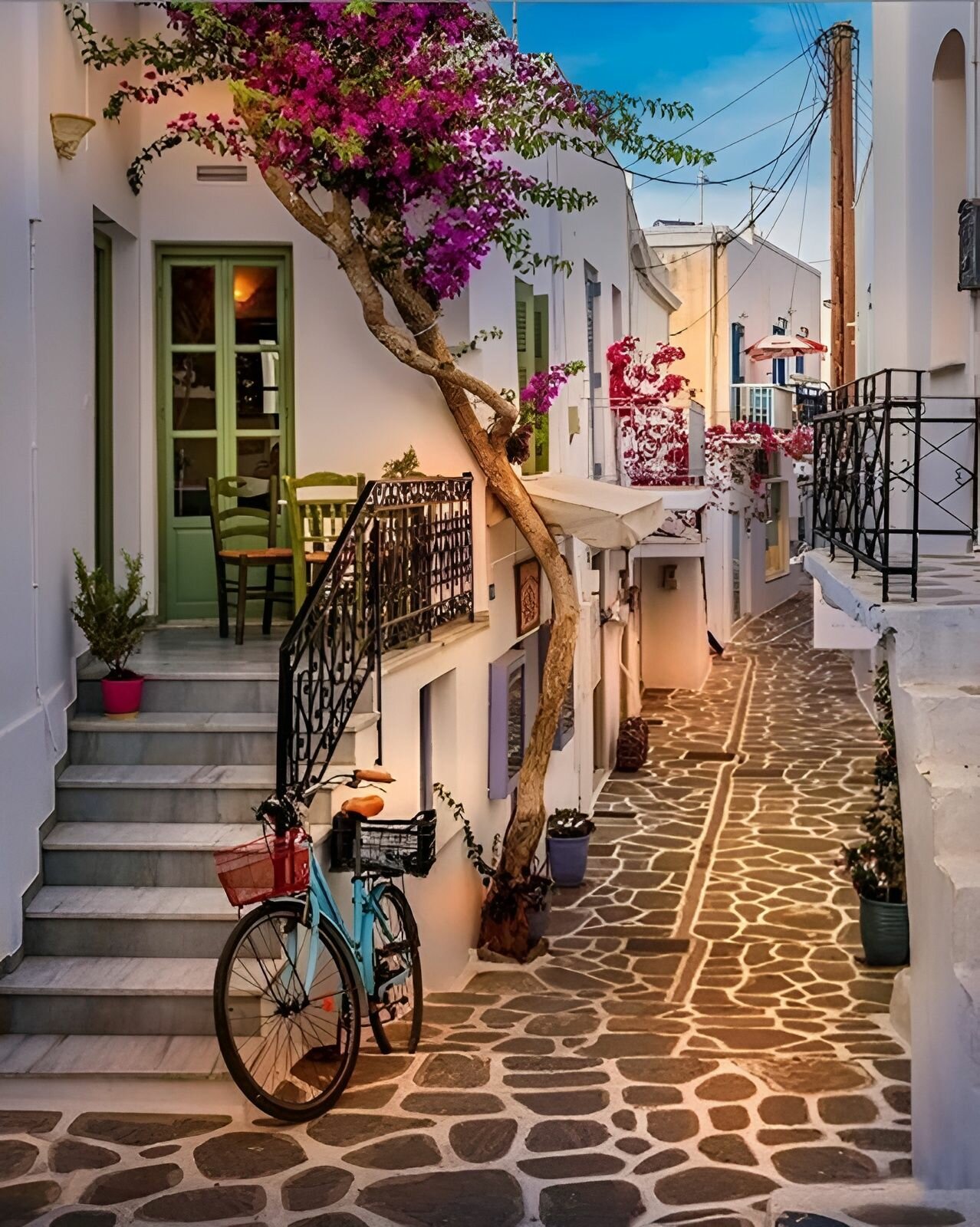 Картина по номерам 40*50 см на подрамнике "Дворики Греции"