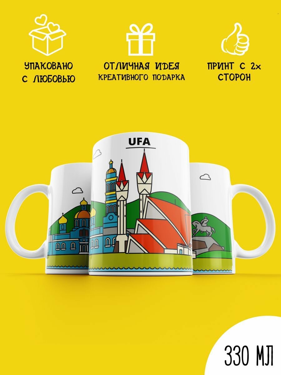 Кружка керамическая Города России Уфа