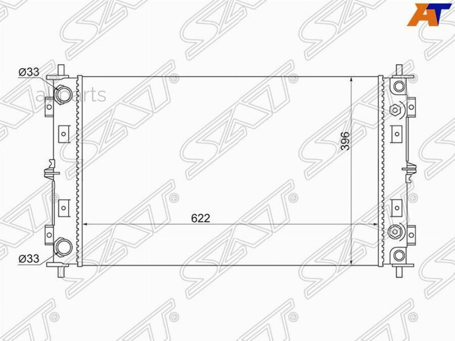 SAT CR0005-95 Радиатор Chrysler Cirrus 95-00 / Sebring 95-00 / Dodge Stratus 95-00