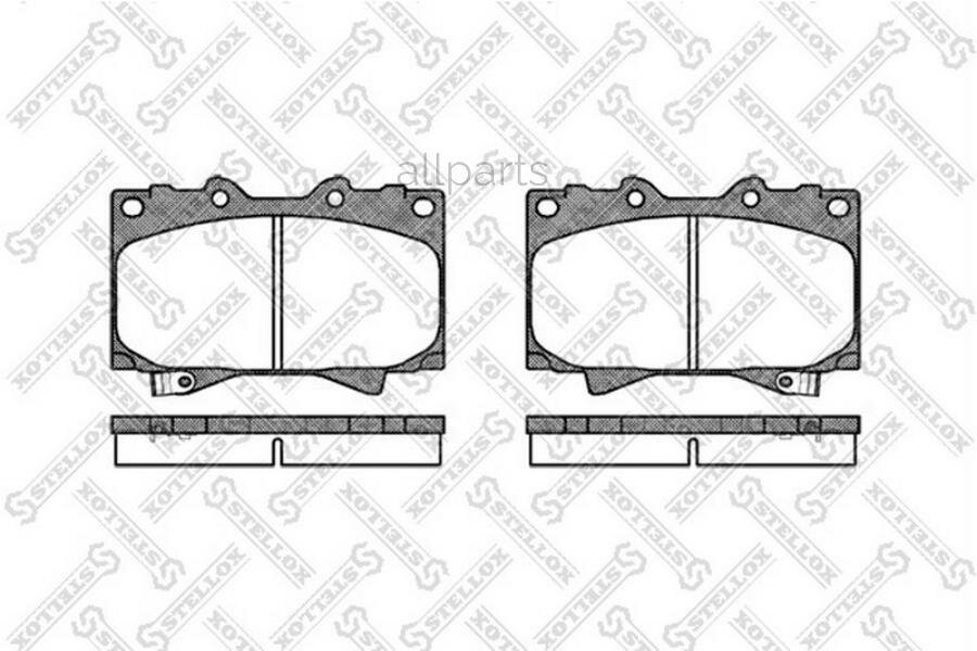 STELLOX 718004SX колодки дисковые п!\ JAC, Toyota Land Cruiser 100 4.7i 32V/4.2TD 98>