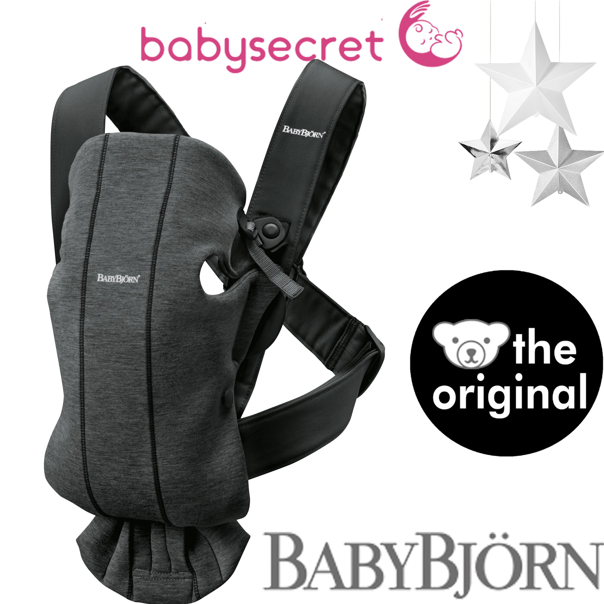 Рюкзак-Кенгуру для новорожденных BabyBjorn Mini 3D Jersey 0210.76 (charcoal grey)