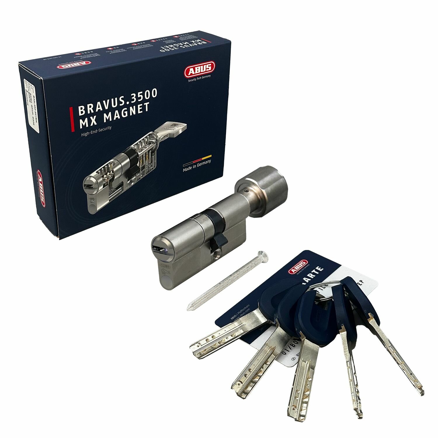 Механизм цилиндровый ABUS BRAVUS 3500 MAGNET 125(80x45В) ключ/вертушка ...