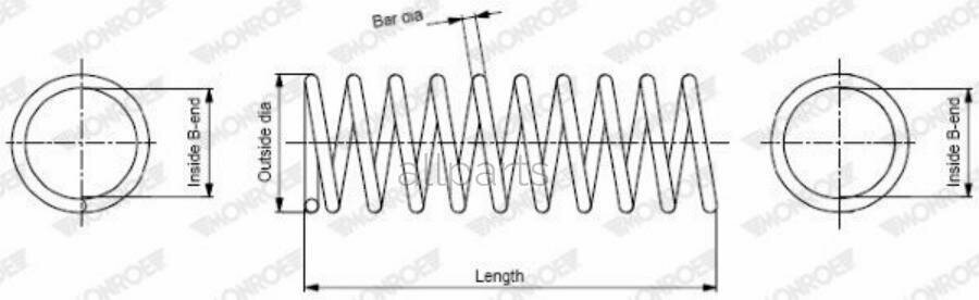 MONROE SP0272 Пружина подвески FORD FOCUS 1 4i 16v 8/98-