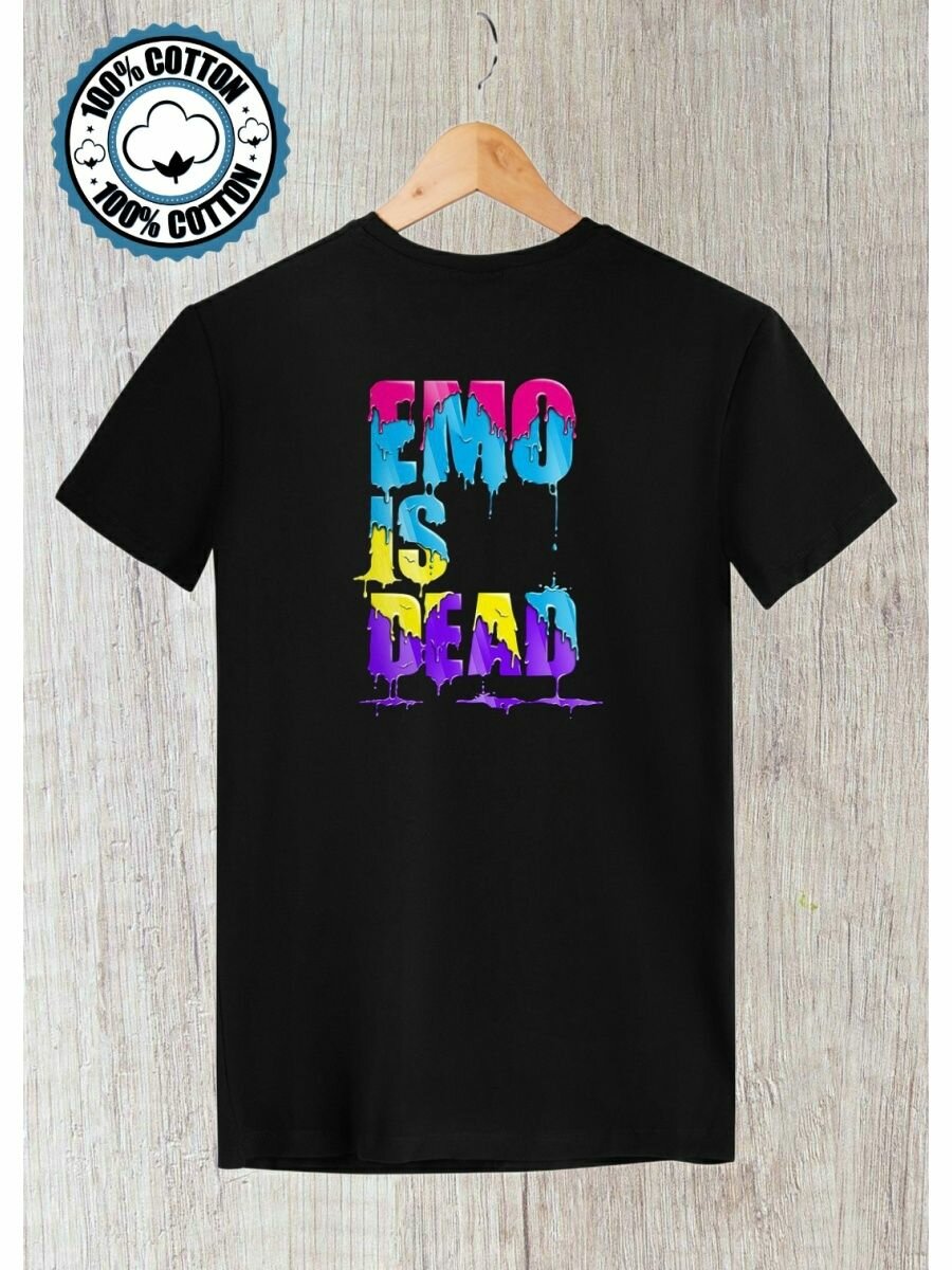 Футболка emo is dead эмо мёртв text текст