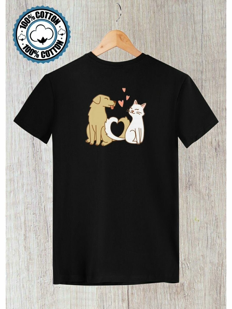 Футболка dog & cat кошка и собака