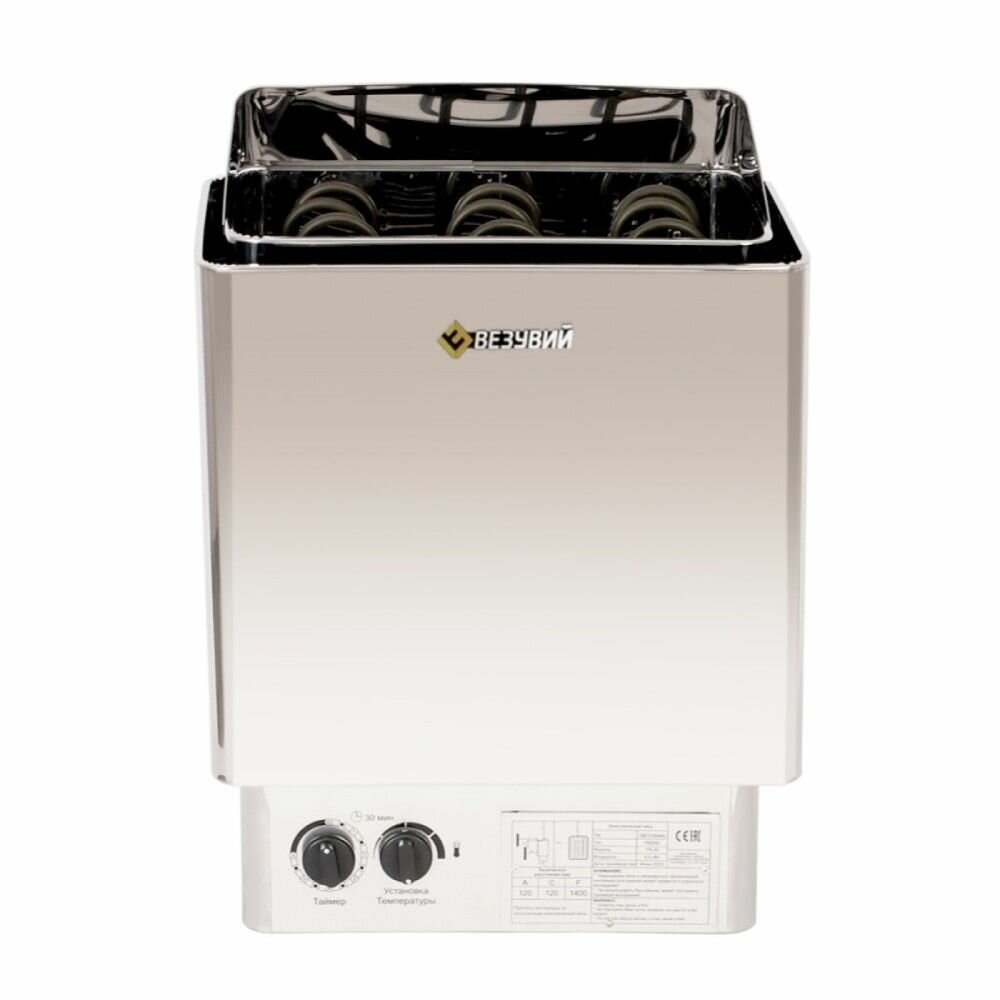 Электрическая печь для бани и сауны электрокаменка Везувий TREND-90