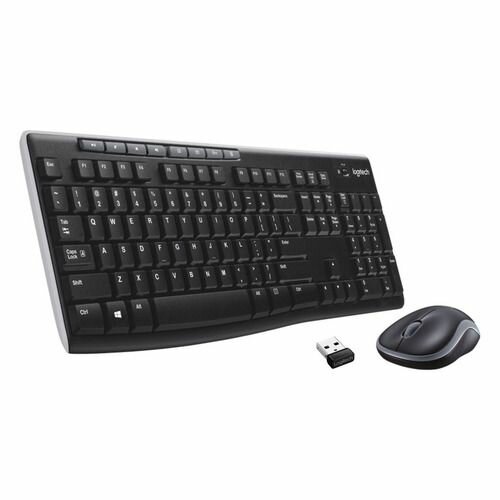 Комплект (клавиатура+мышь) Logitech MK270, USB, беспроводной, черный [920-003381]