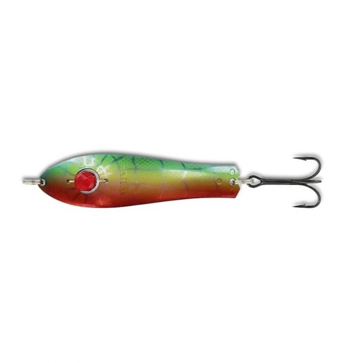 Блесна KUUSAMO PROFESSOR 3, 75/12 (бусинка) цвет GR/Fye/R-S UV