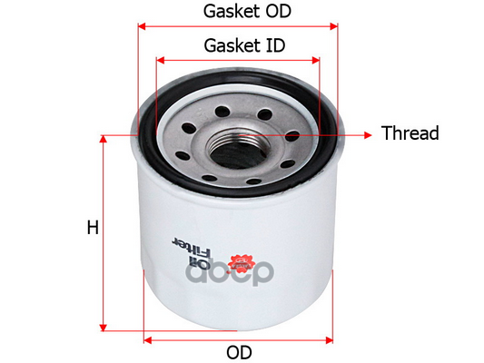 Фильтр масляный HONDA/YAMAHA/KAWASAKI (moto) Sakura арт. C9002