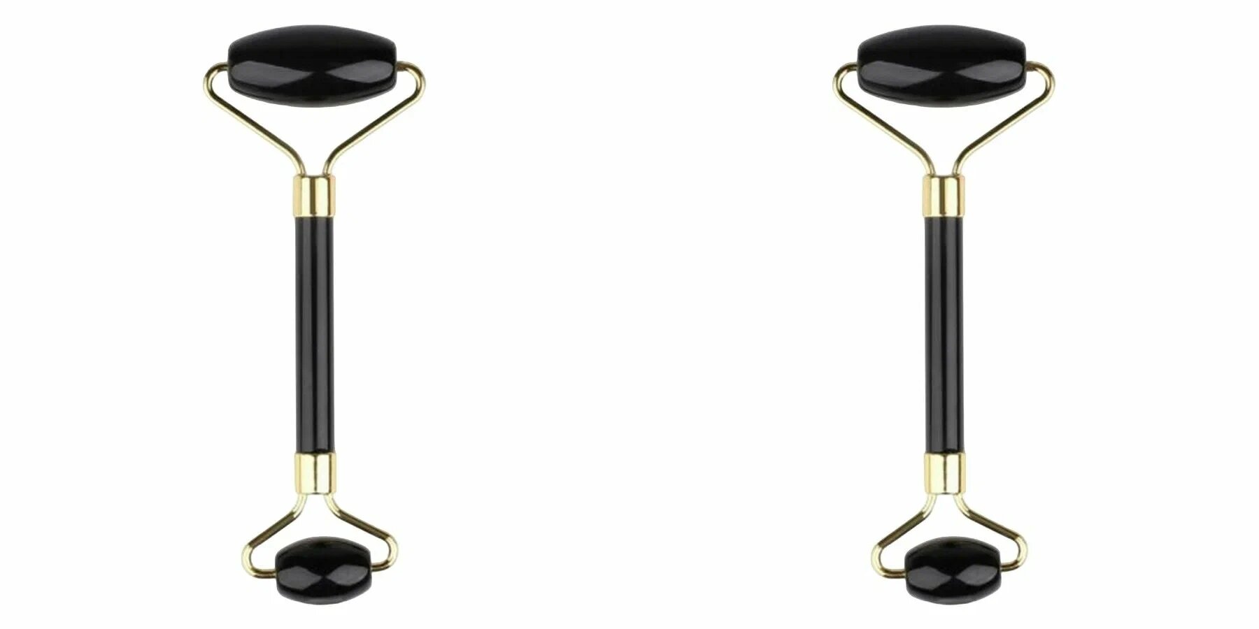 Роликовый массажёр Nail Art двусторонний, чёрный обсидиан, 2 шт