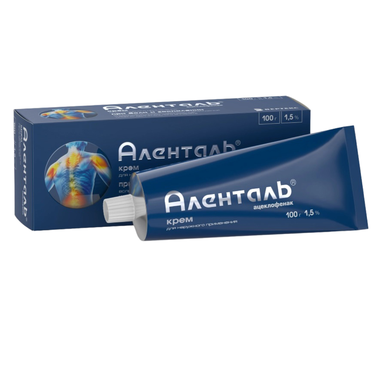 Аленталь, крем для наружного применения 1,5 % туба 100 г