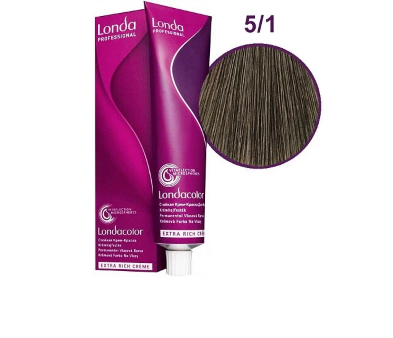 Лонда / Londa Professional - Крем-краска для волос Permanent Color Extra Rich тон 5/1, 60 мл