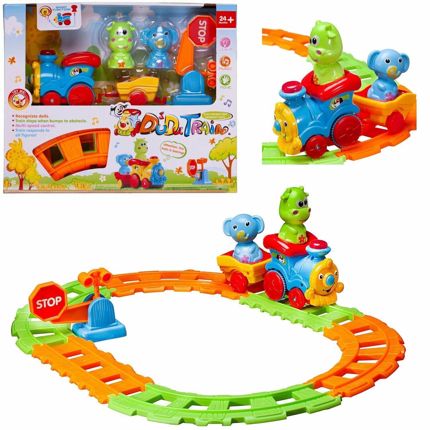 Игрушка для малышей Junfa Железная дорога, электромеханическая 65123