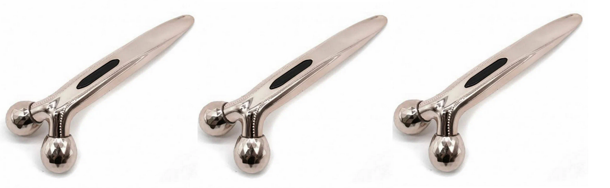 Роликовый лифтинг-массажер Nail Art для лица и тела, 3D Body Massager Andorse, золотистый - 3 штуки