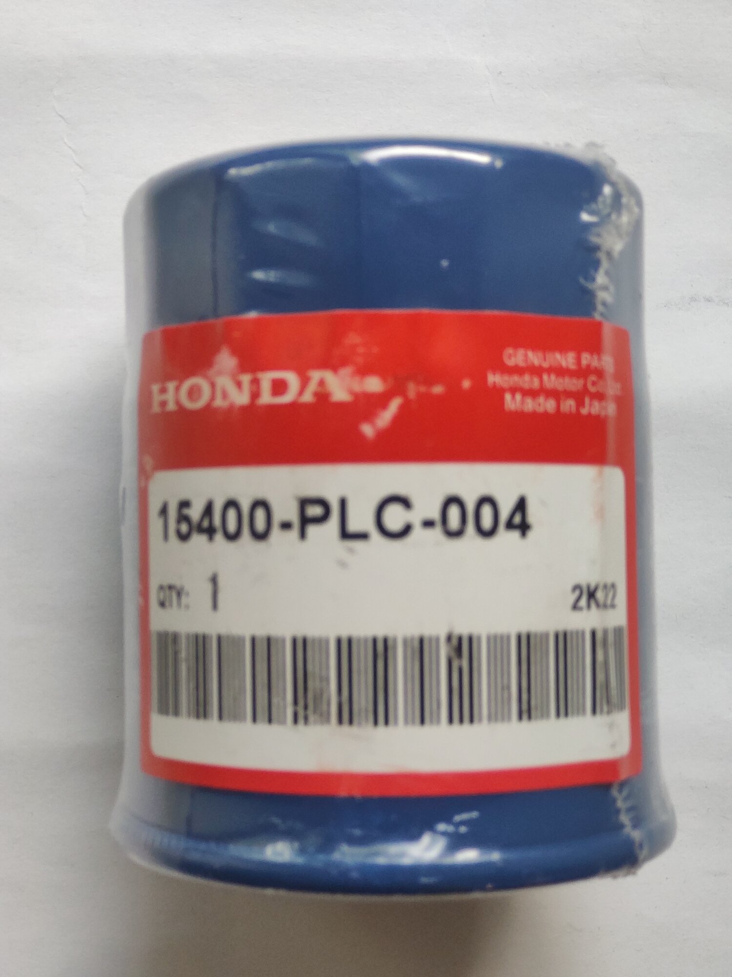 Масляный фильтр Honda Accord Civic Cr-V Hr-V, HONDA арт. 15400PLC004