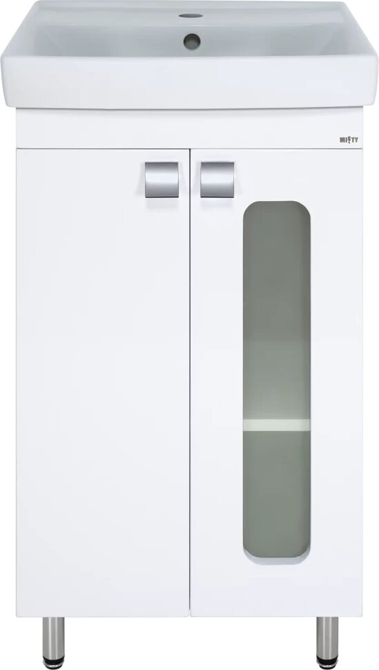 Тумба под раковину Misty Урал Э-Ура-01050-021Н 46,4 см, напольная, белый глянец