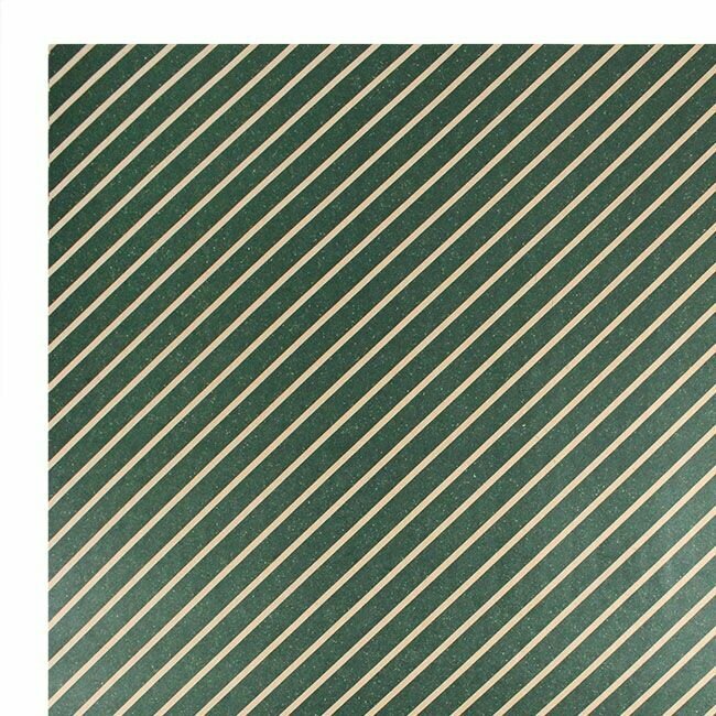 Упаковочная бумага "Полоска" 49х68 см (20 листов) 03 зеленый бежевый