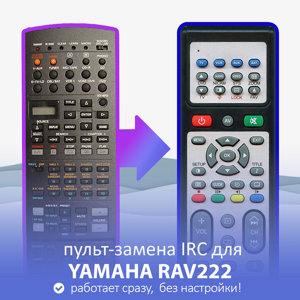 Пульт-замена для YAMAHA RAV224
