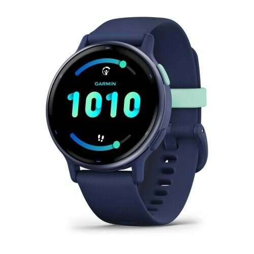 Часы Garmin VIVOACTIVE 5 синие с металлически-синим безелем и силиконовым ремешком (010-02862-12)