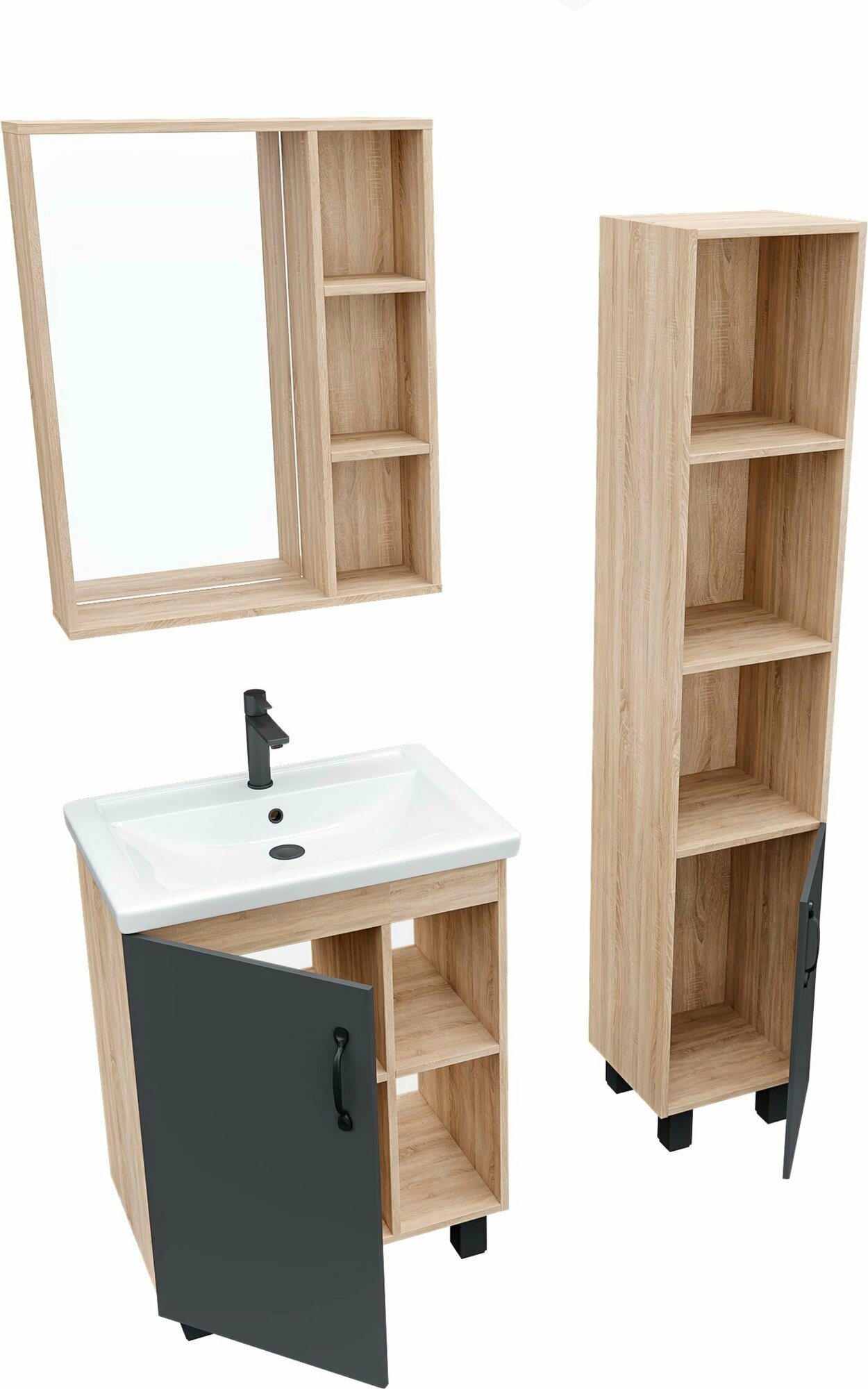 Шкаф-пенал Grossman Флай 30 Grey