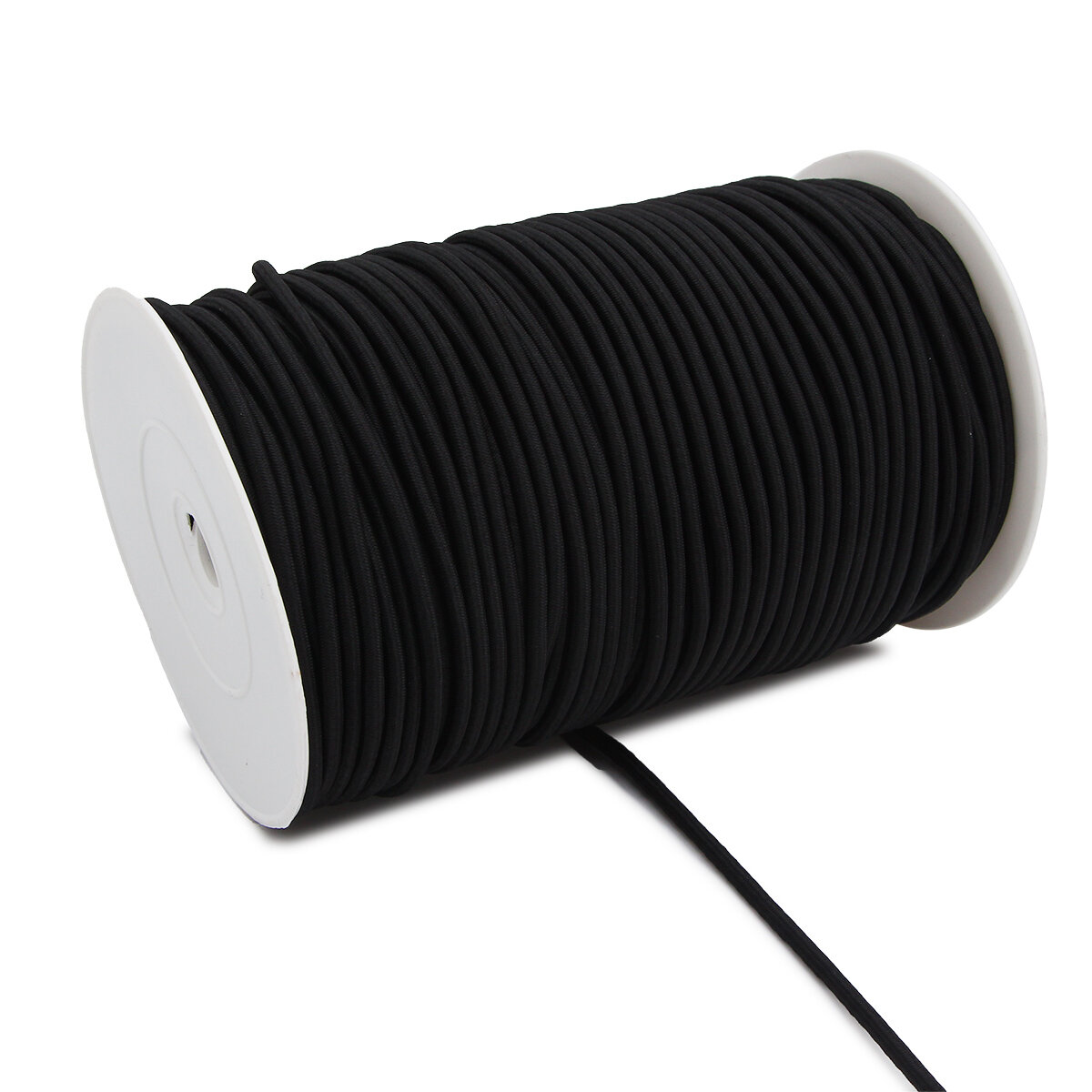 Резинка шляпная шнур эластичный 4мм*100м, Греция (14 черный), Протос