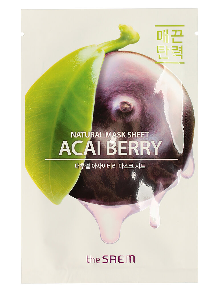 Тканевая маска с экстрактом ягод асаи The SAEM N Natural Acai Berry Mask Sheet (21 мл)