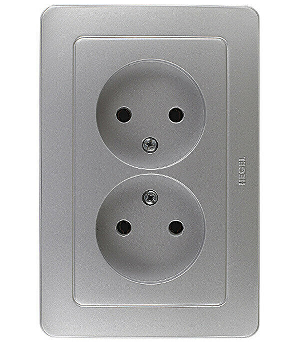 Розетка Hegel Master встраиваемая серебро (РС16-341-06) Hegel РС16-341-06