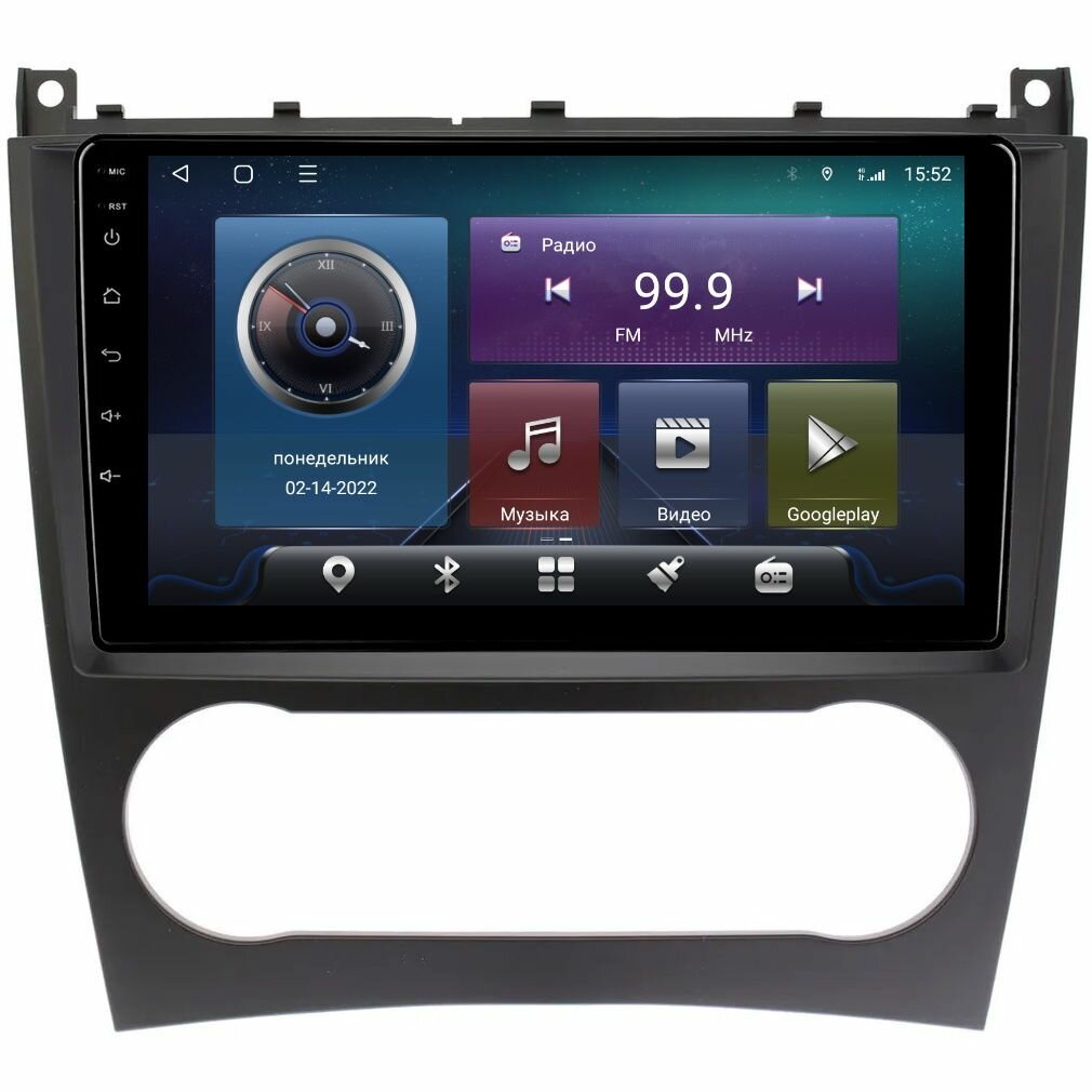 Магнитола CRS-300 Mercedes-Benz C-Class (W203) 2004-2011, 2008-2011, CLK-Class 2006-2012 - Android 14 - Процессор 8 ядер - Память 6+128Gb - Carplay - DSP 36 полос - 4G(Sim)