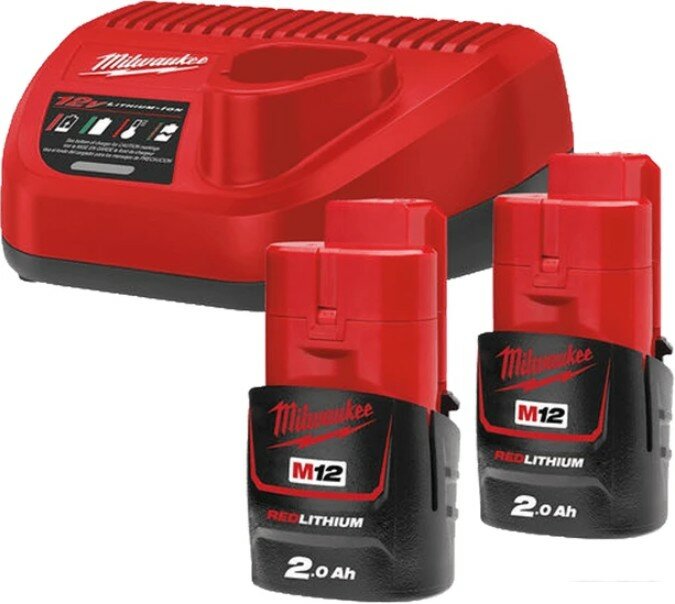 Аккумулятор с зарядным устройством Milwaukee M12 M12NRG-202 (4933459209)