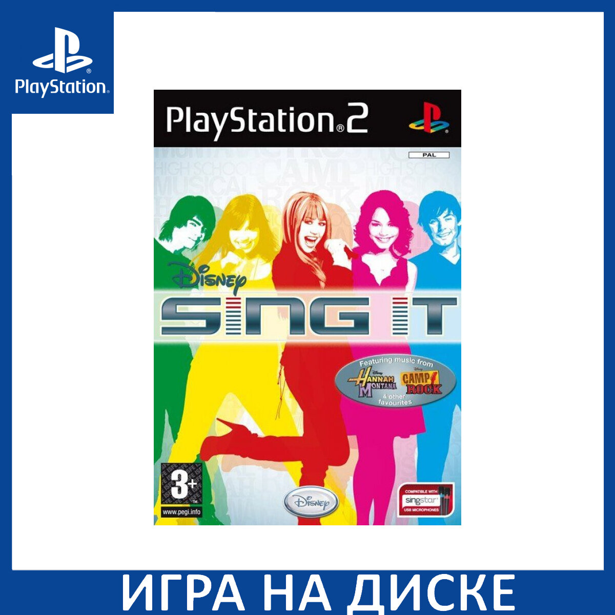 Игра Disney Sing It! PS2 Английский язык Диск на PlayStation 2 уценка