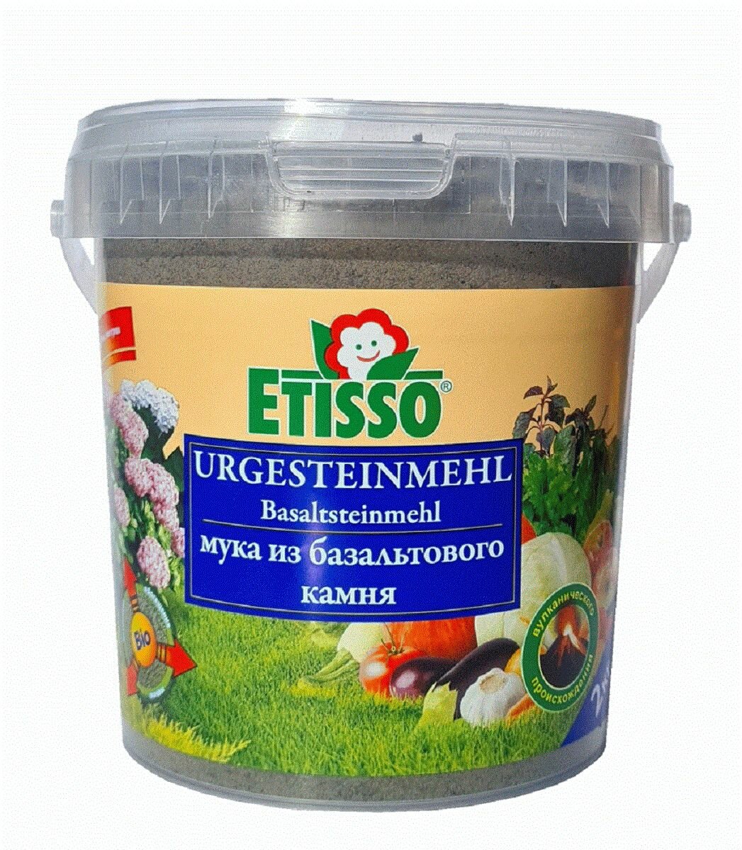 ETISSO Базальтовая мука для подкормки культур: декоративных, овощных и плодовых, 2 кг