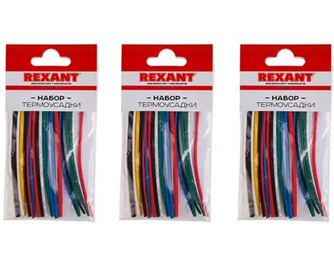 Трубка термоусадочная Rexant SMALL TUBE 2:1 L100 мм 6 цветов (60 шт.)
