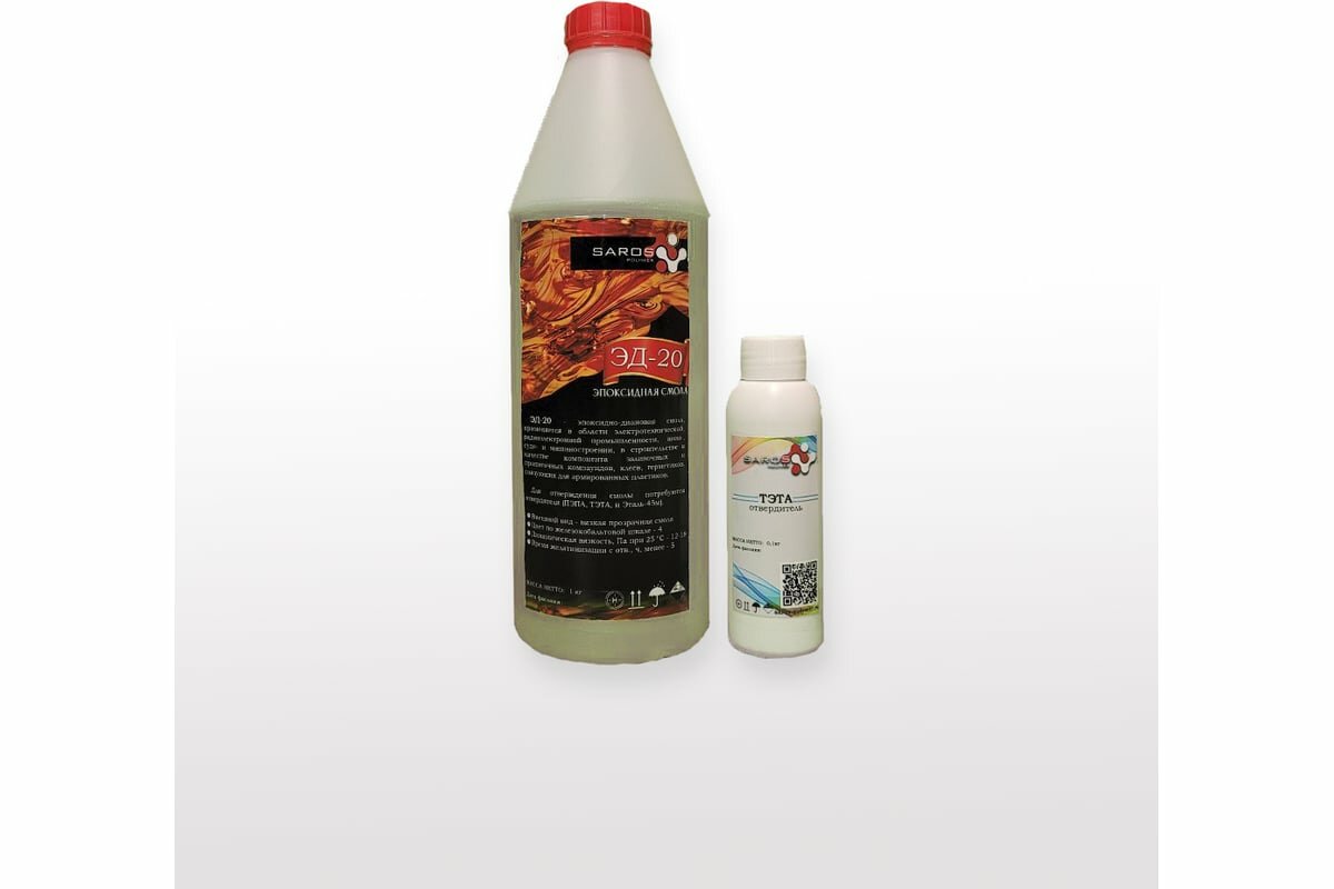 Saros Polymer Эпоксидная смола ЭД-20 1000 г + тэта 100 г 001013
