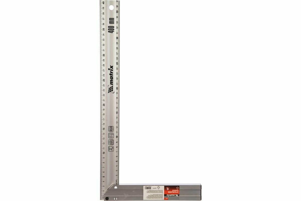 Алюминиевый угольник Matrix 400 мм литой 32474