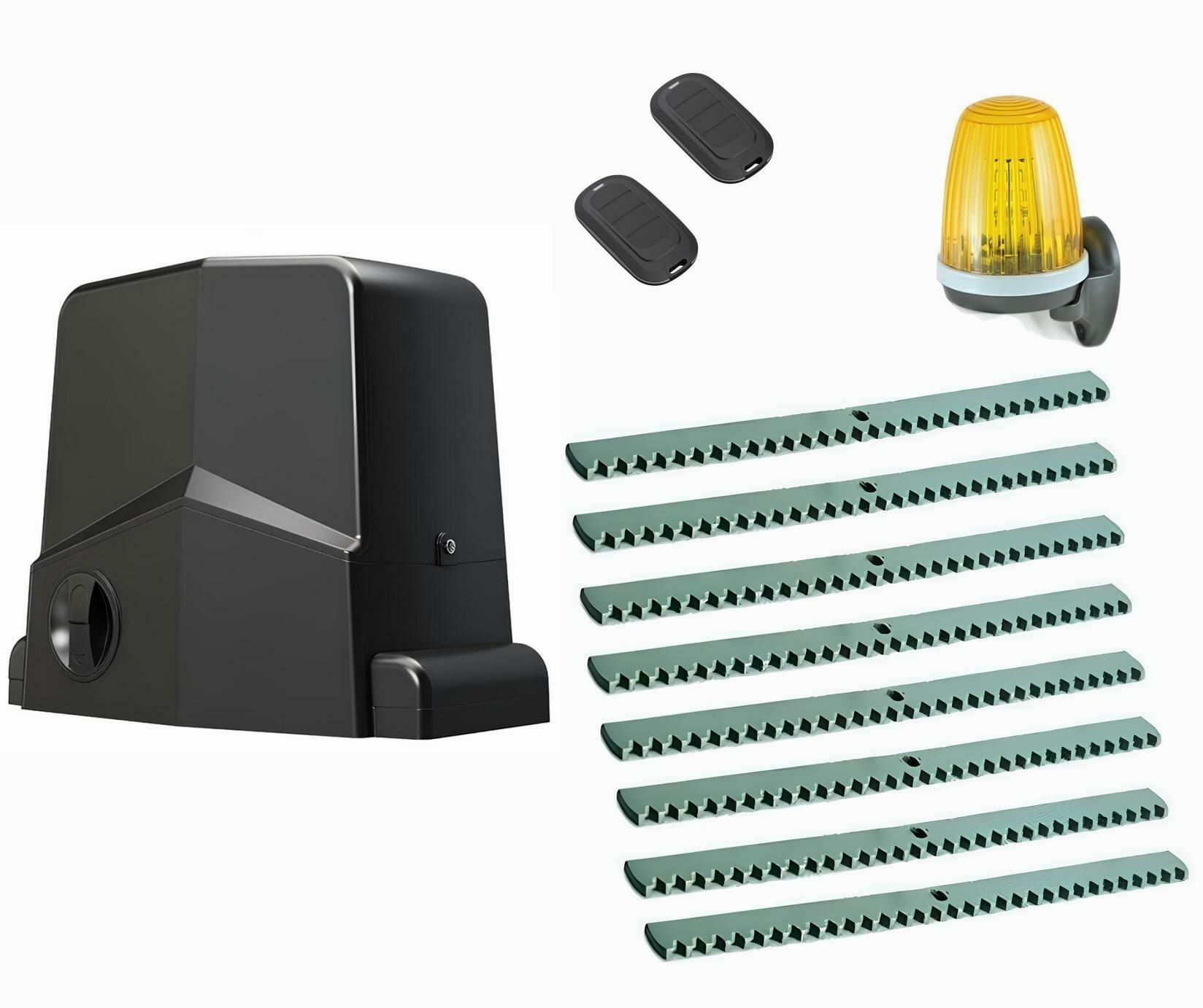 Автоматика для откатных ворот ARW-600MKIT L8, комплект: привод, сигнальная лампа, 2 пульта, 8 реек