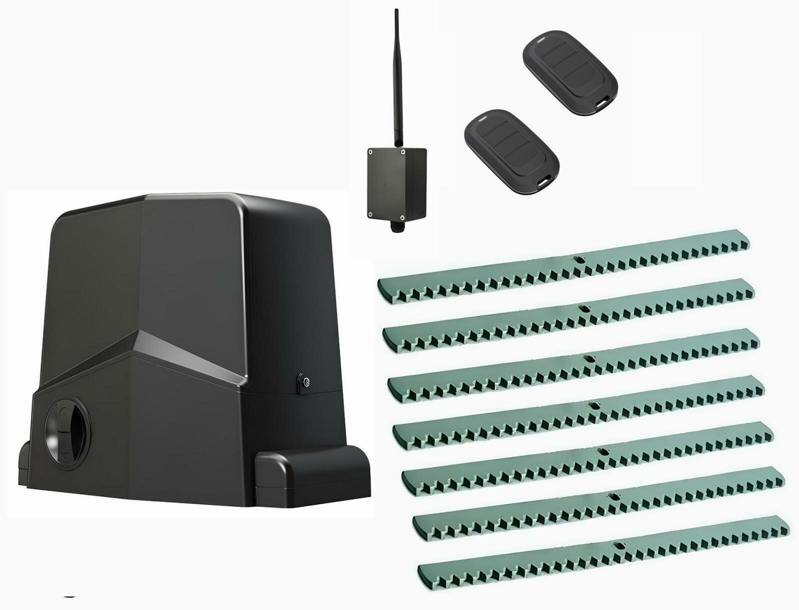 Автоматика для откатных ворот ARW-600MKIT KR7-BT, комплект: привод, 2 пульта, 7 реек, Bluetooth-модуль