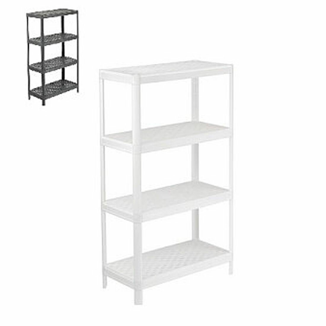 Полка армада (4 секции) Белый, пласт